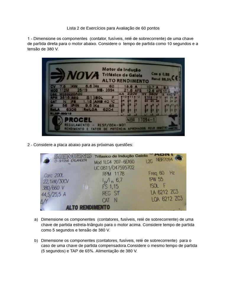 Lista 2 P AV60 AEI | PDF