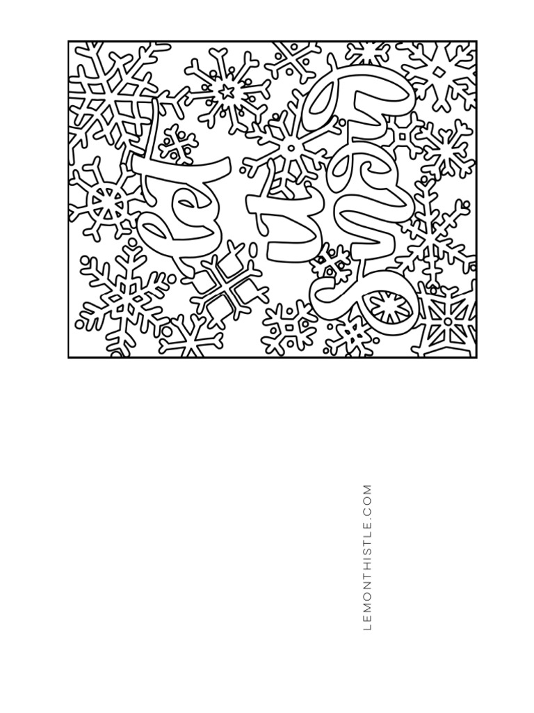 Holiday Coloring Cards Lemon Thistle | PDF