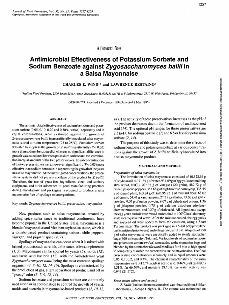 Antimicrobial_Effectiveness_of_Potassium_Sorbate_a | PDF | Chemistry | Food Science