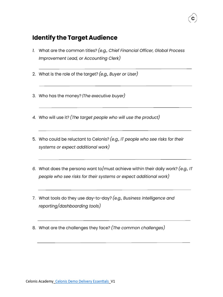 Identify The Target Audience | PDF