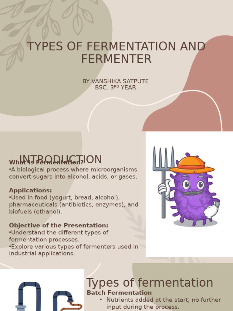 Biotechnology Fermentation and Types of Fermentors | PDF | Fermentation ...