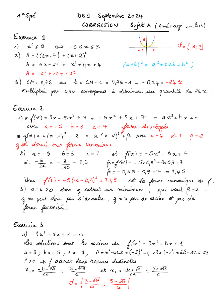 DS1 1Spe Correction | PDF