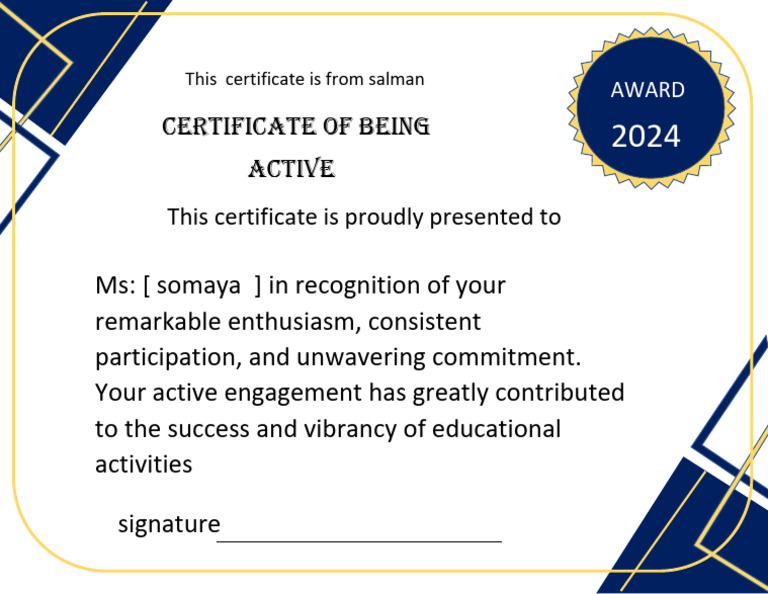 Active Certificate | PDF