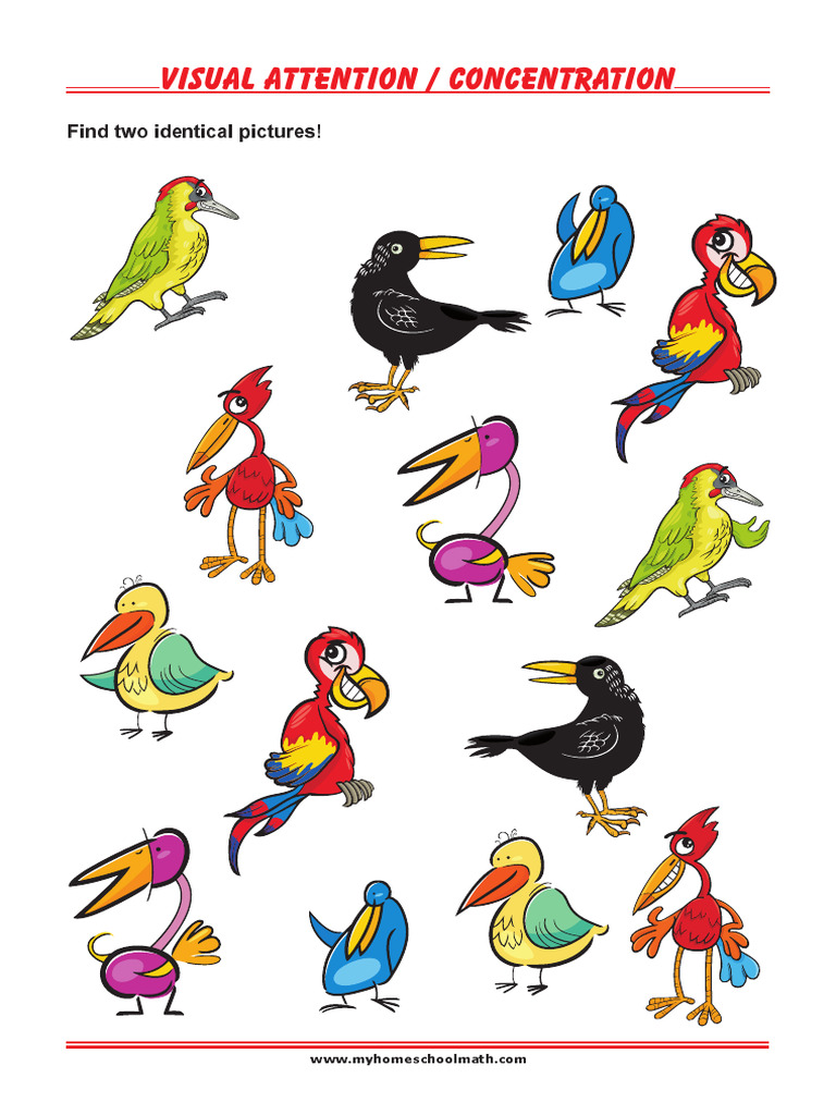 Visual Attention Concentration Game | PDF