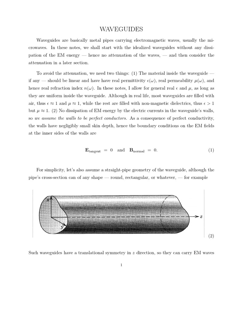 waveguides | PDF | Waveguide | Physics