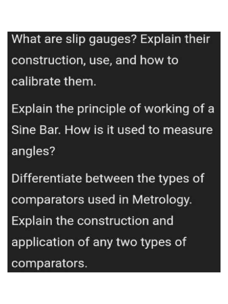 Metrology Only Imp | PDF