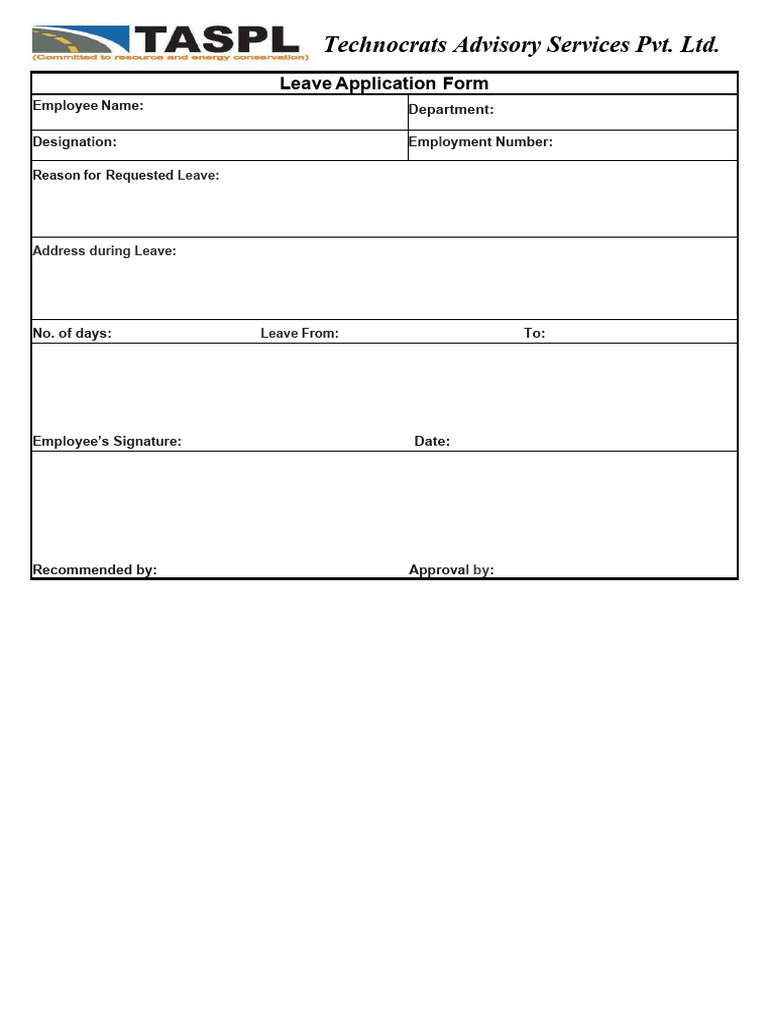 Leave Application | PDF