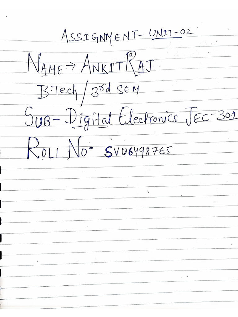Digital Electronics Assignment - 2 | PDF