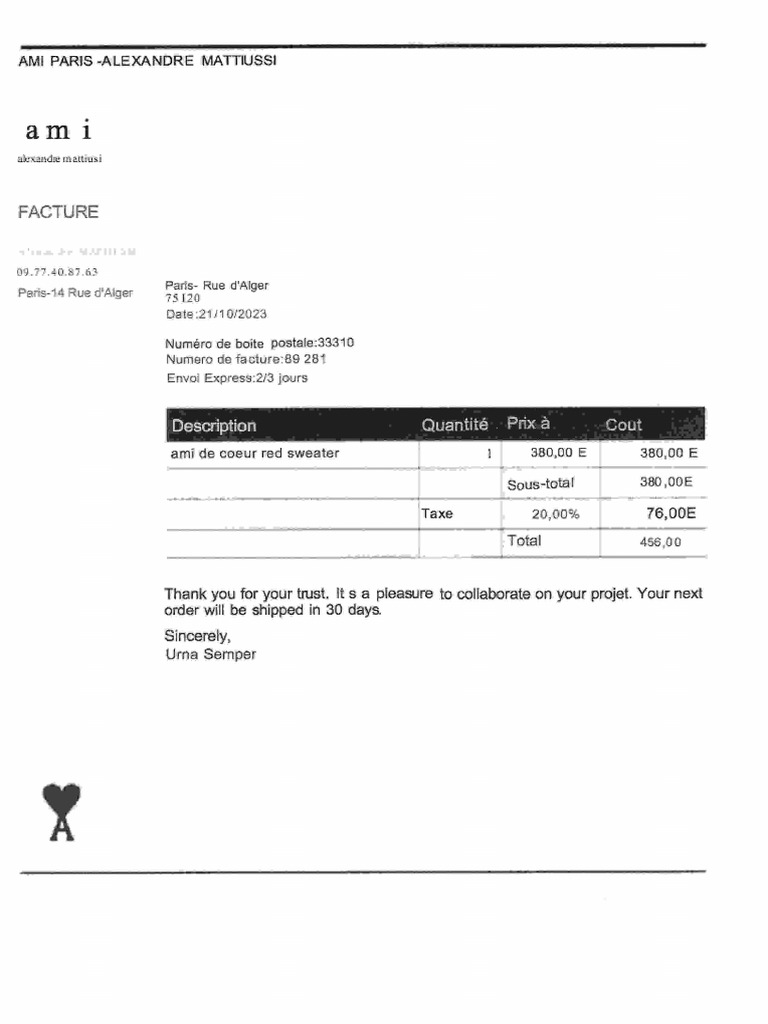 Facture Ami | PDF