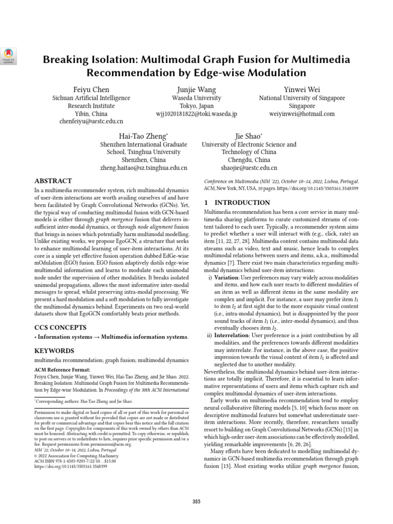 2022-Breaking Isolation Multimodal Graph Fusion for Multimedia Recommendation by Edge-wise ...