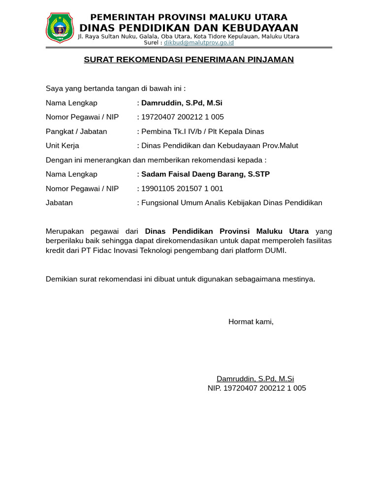 Surat Keterangan Tidak Berada Di tempat | PDF