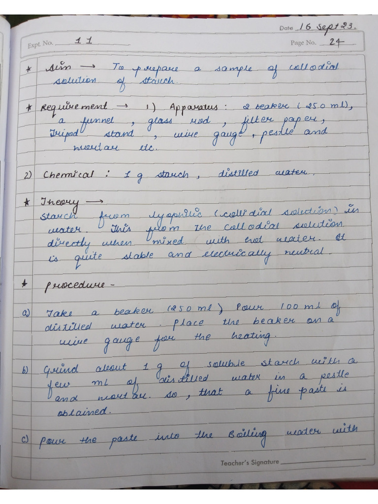 Class 12 Chemistry Lab Manual Exp. 11 - 22 | PDF