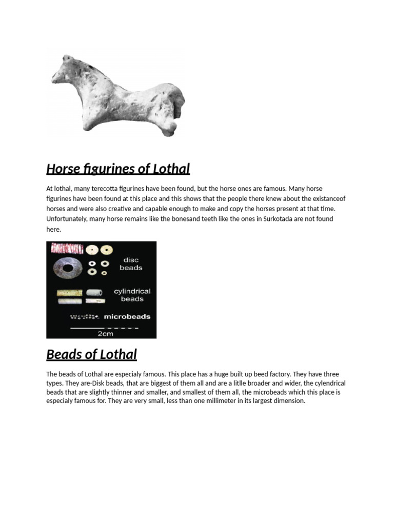 history artefacts oflothal | PDF