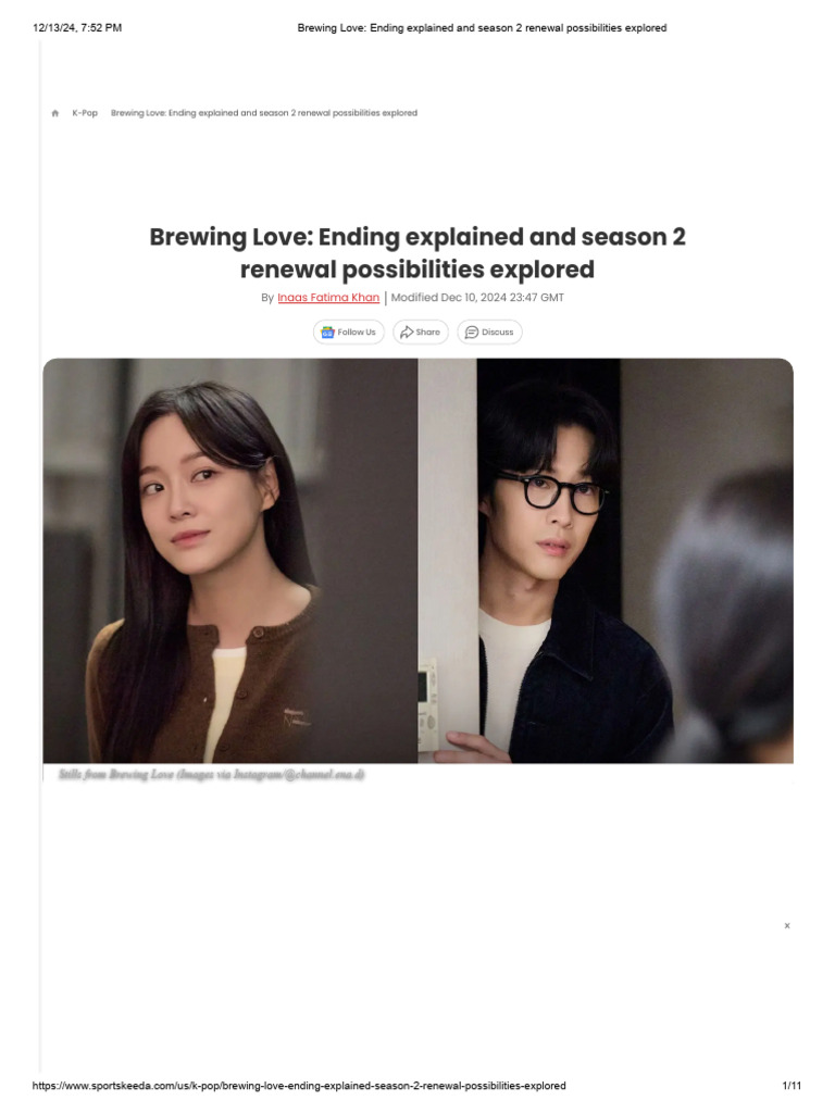 Brewing Love_ Ending explained and season 2 renewal possibilities explored | PDF