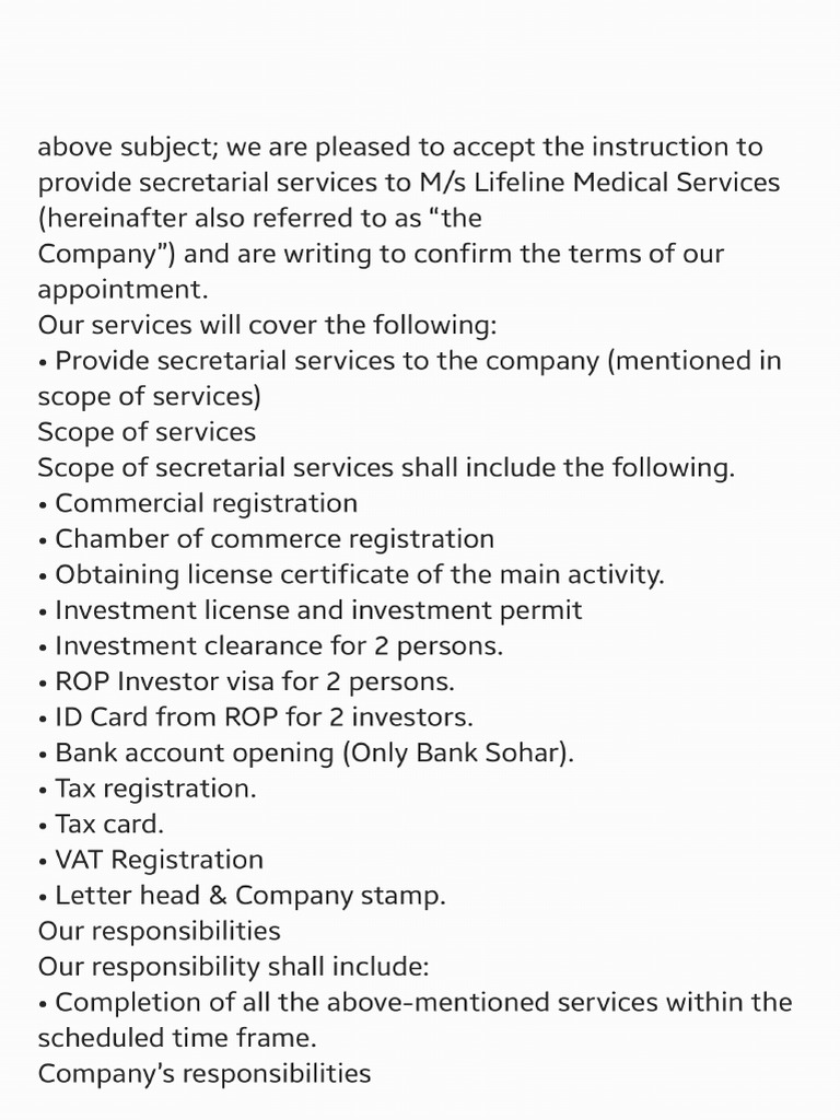 Oman Registration | PDF