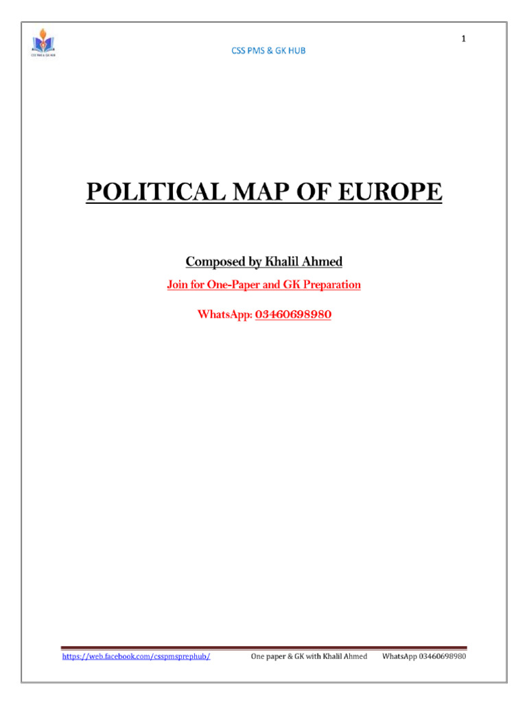 Political Map of Europe | PDF