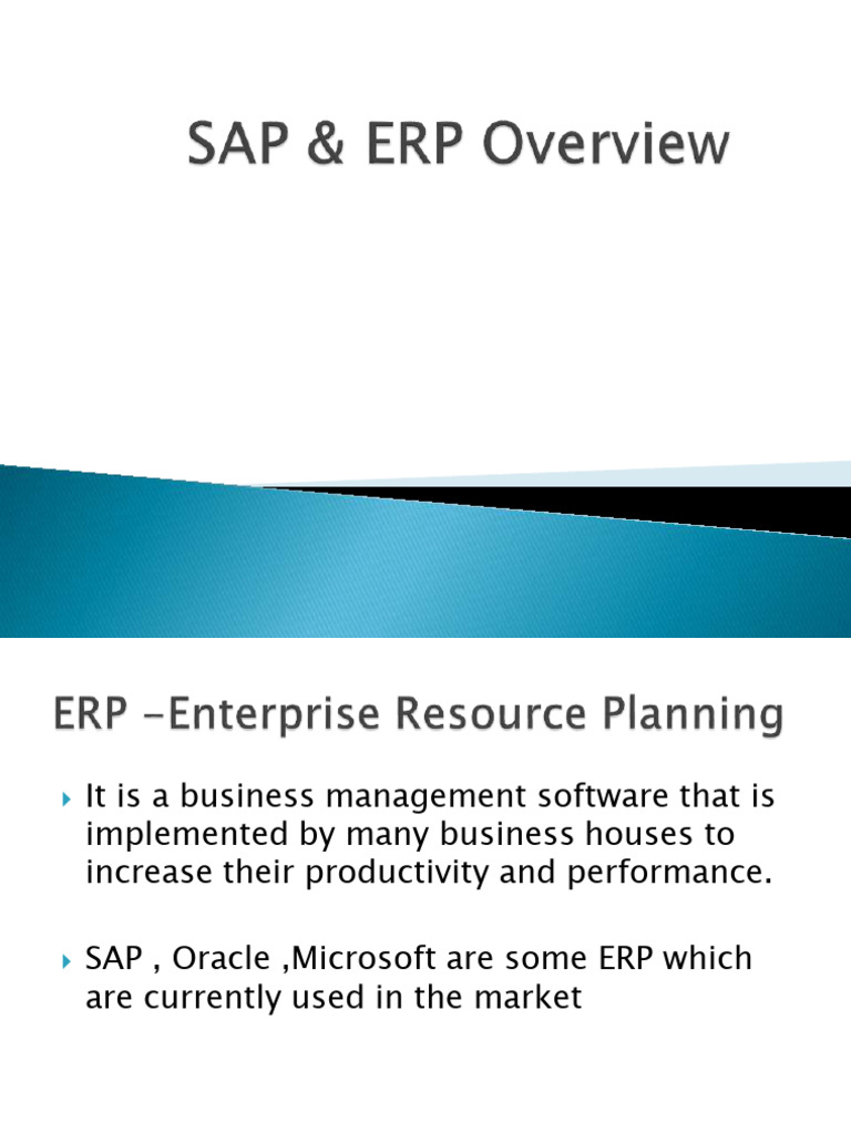 SAP & ERP Overview | PDF