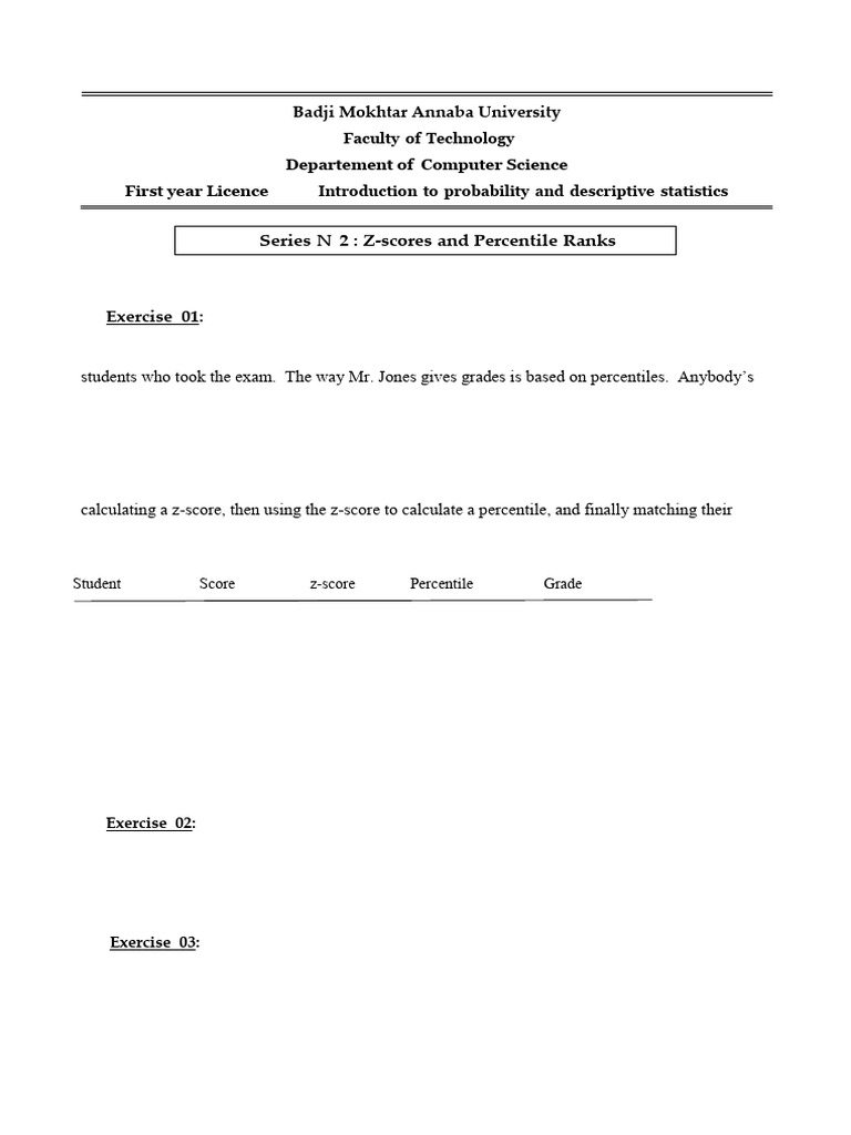 Series-02 - Z-Score and Percentile Ranks | PDF