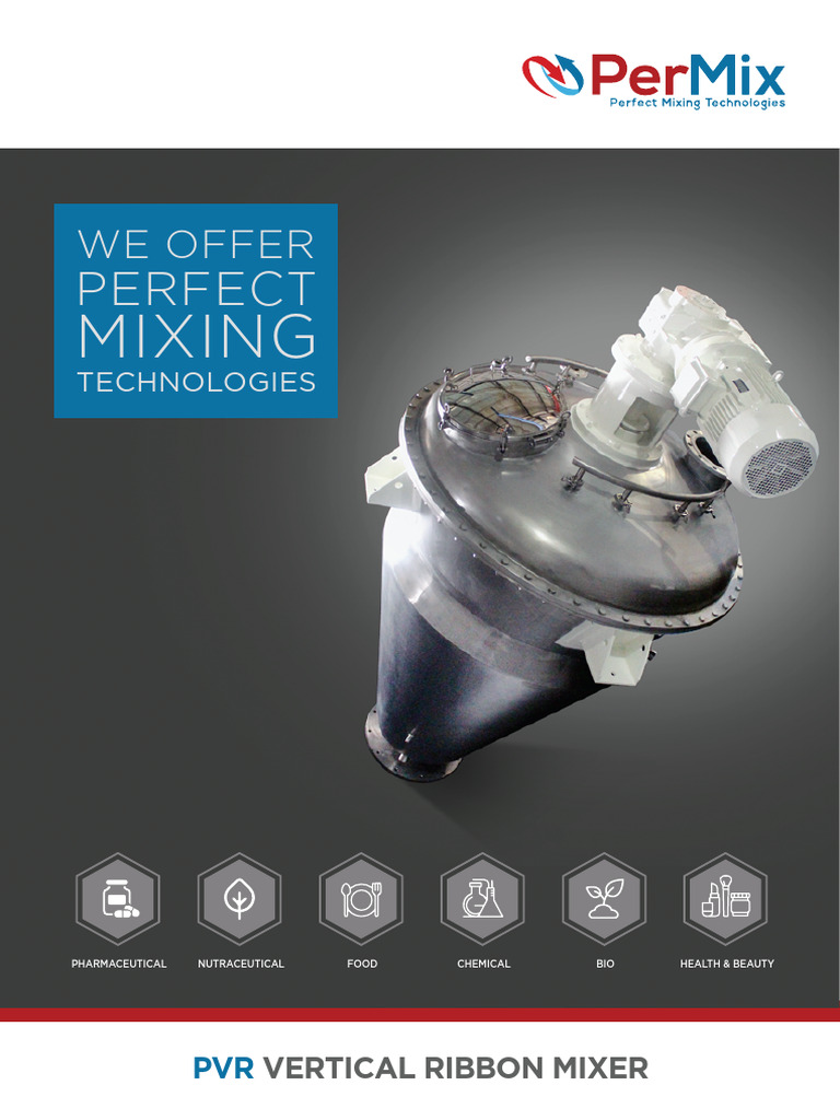 PerMix PVR Vertical Ribbon Mixer Brochure | PDF