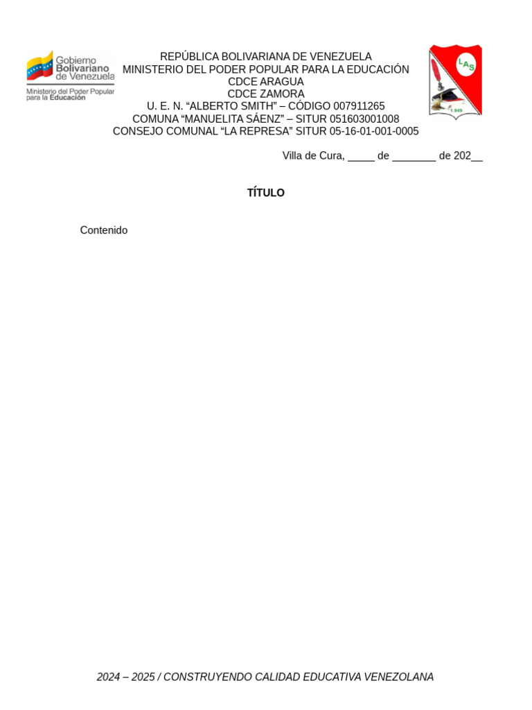 Hoja Modelo-Nuevo Membrete | PDF