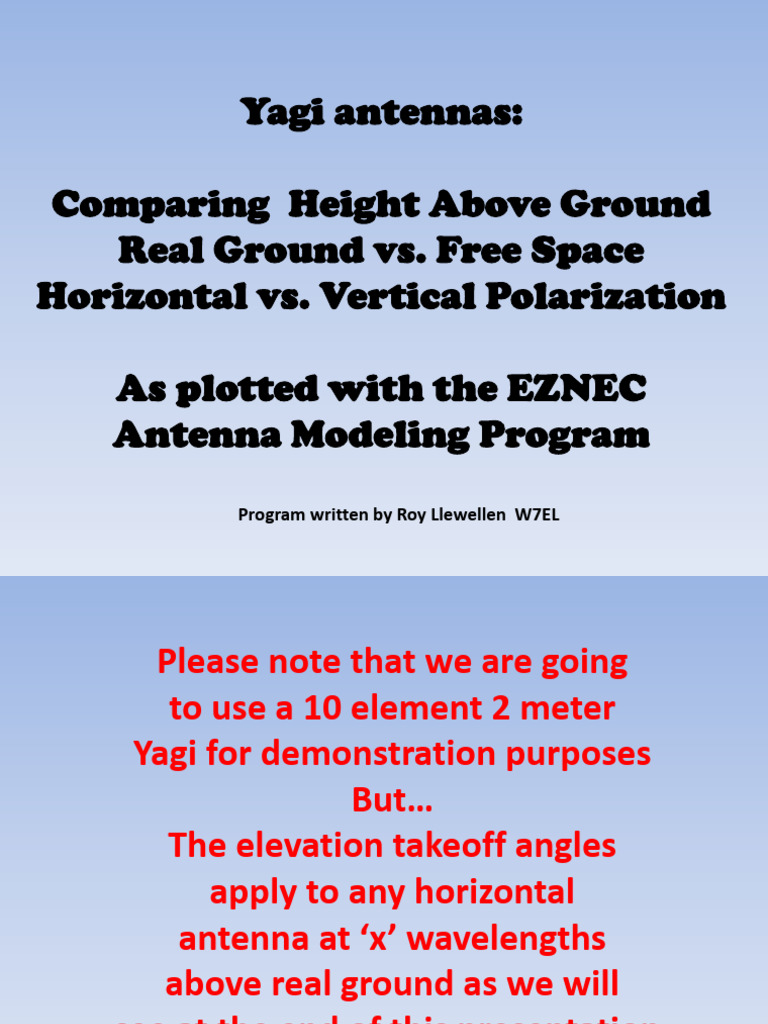 Yagi Antenna Height & Polarization Analysis | PDF | Antenna (Radio) | Broadcast Engineering
