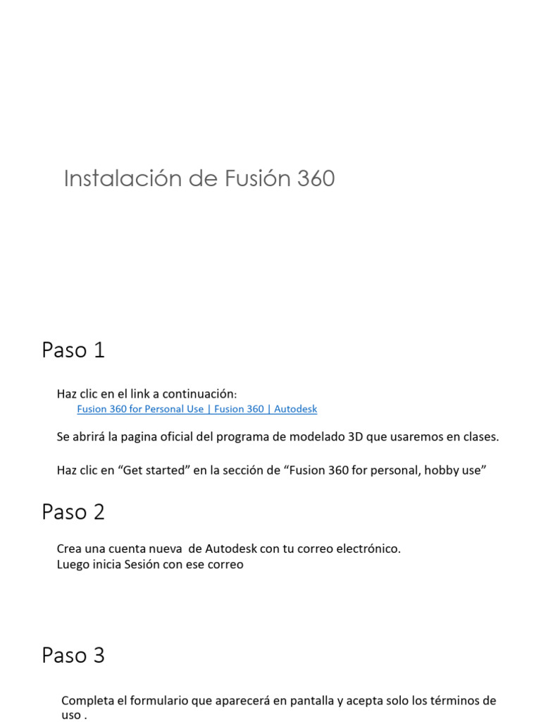 Instalacion de Fusion 360 | PDF