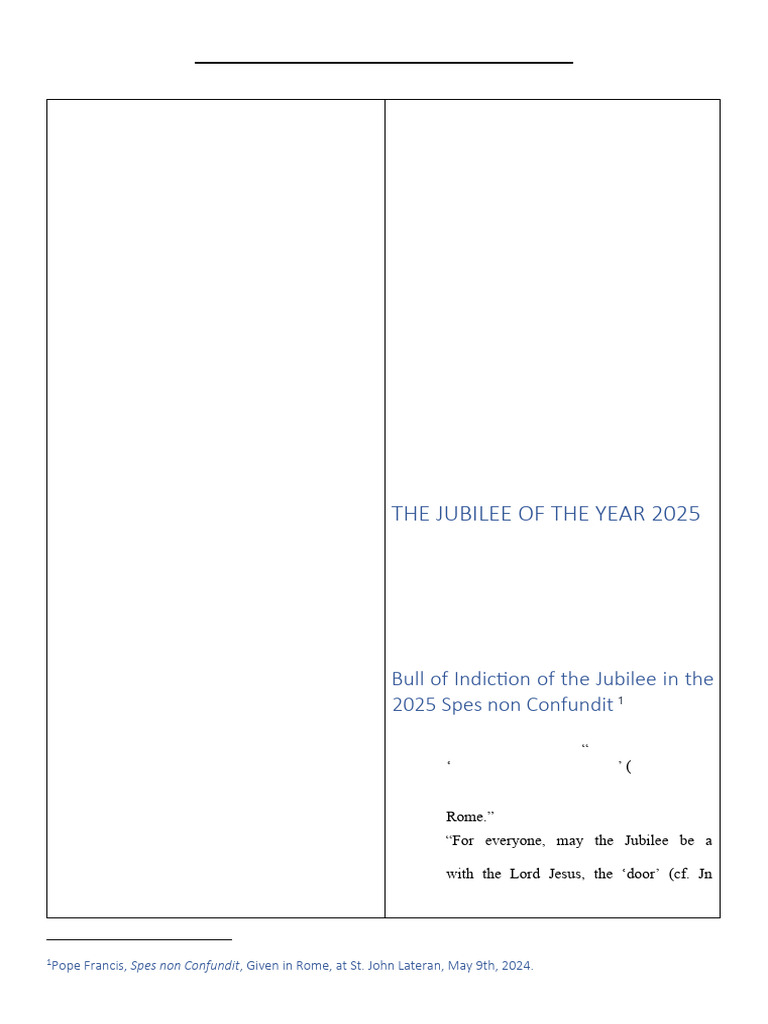 Fr. Mario's Catechesis on Jubilee 2025 | PDF | Aaron | Book Of Leviticus