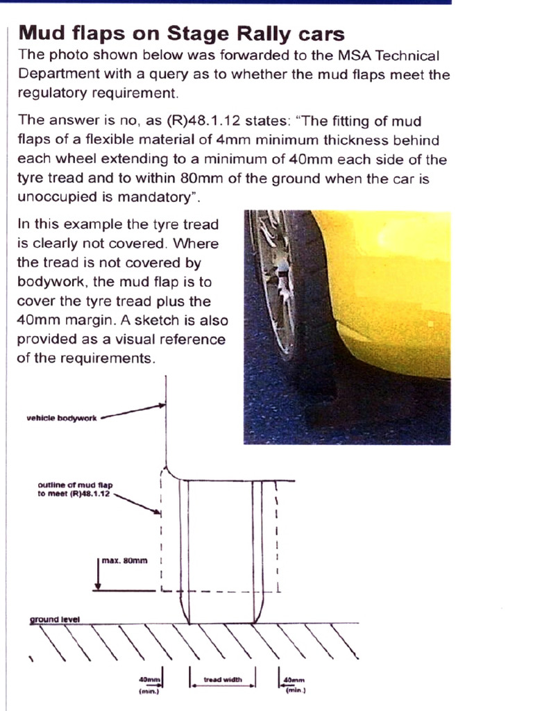 Msa Mud Flap Regulations | PDF