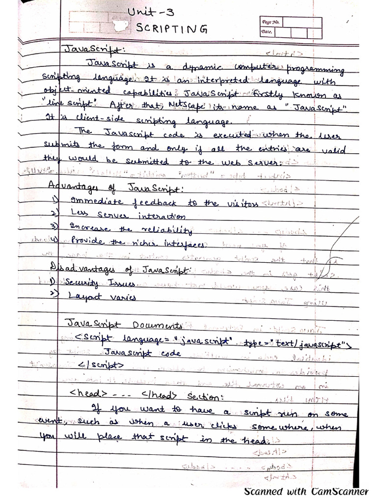 Web Tech Unit 3 | PDF