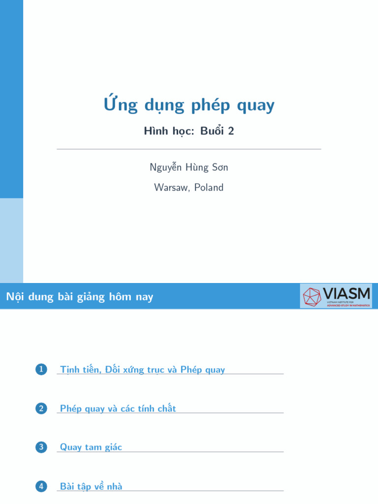 Bu I 2 - NG D NG C A Phép Quay | PDF