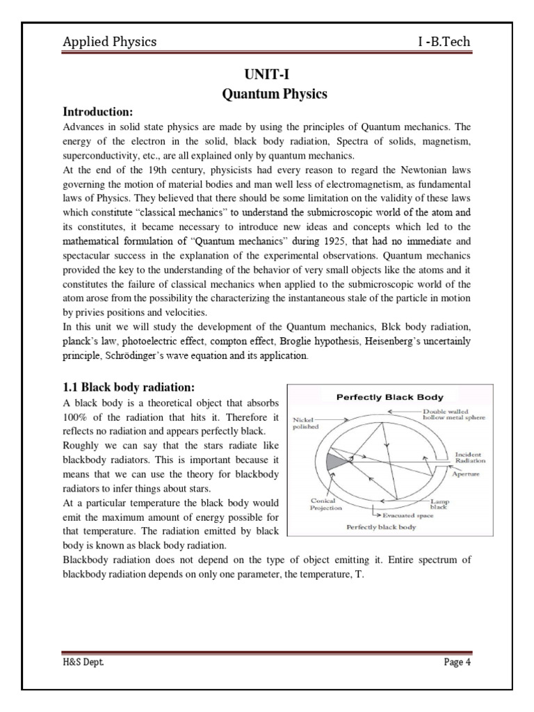 Applied Physics Notes - QUANTUM PHYSICS AND SOLIDS | PDF | Electron ...
