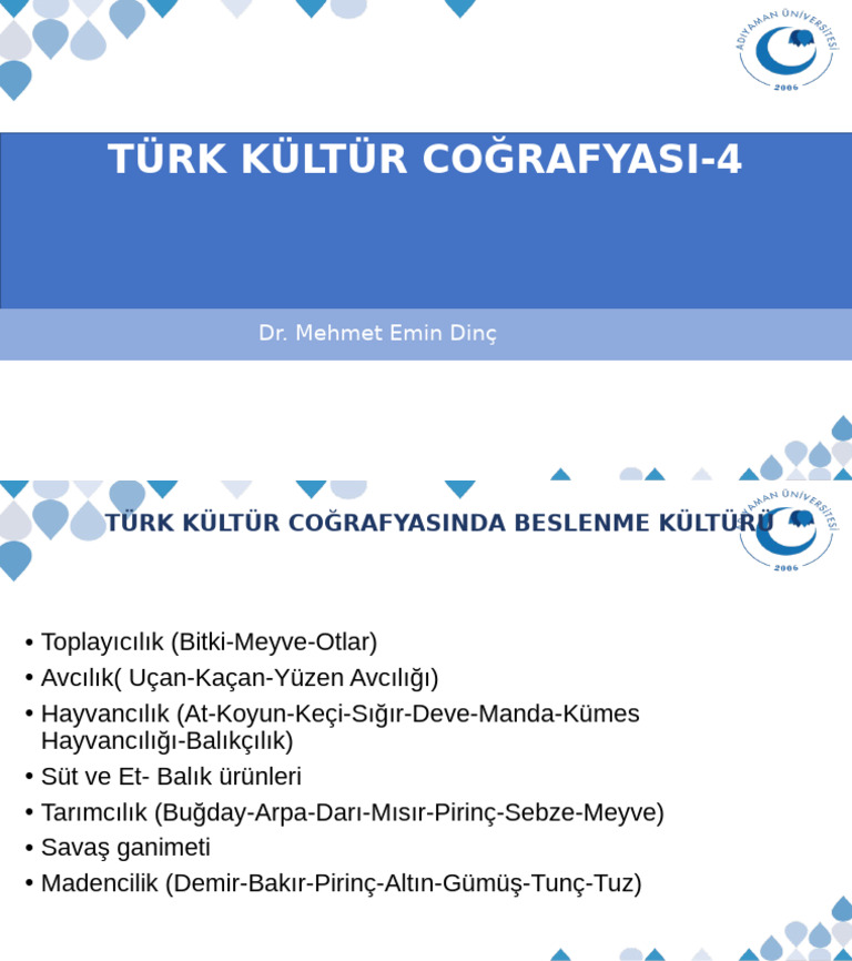 Türk Kültür Coğrafyasi 4.hafta Sunu | PDF