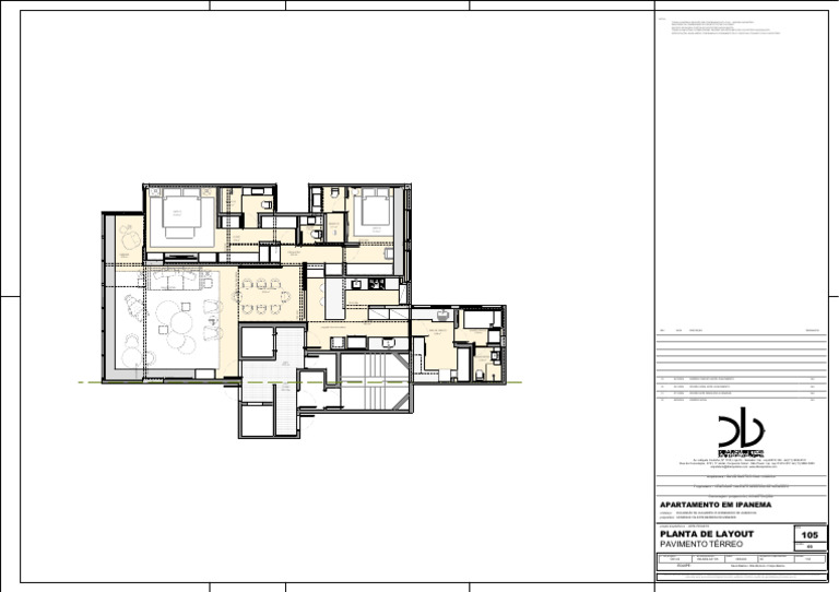 1491.24 - Henrique Valente Bezerra de Menezes - Ap - Arq - 105 - Pavimento Térreo - Planta de ...