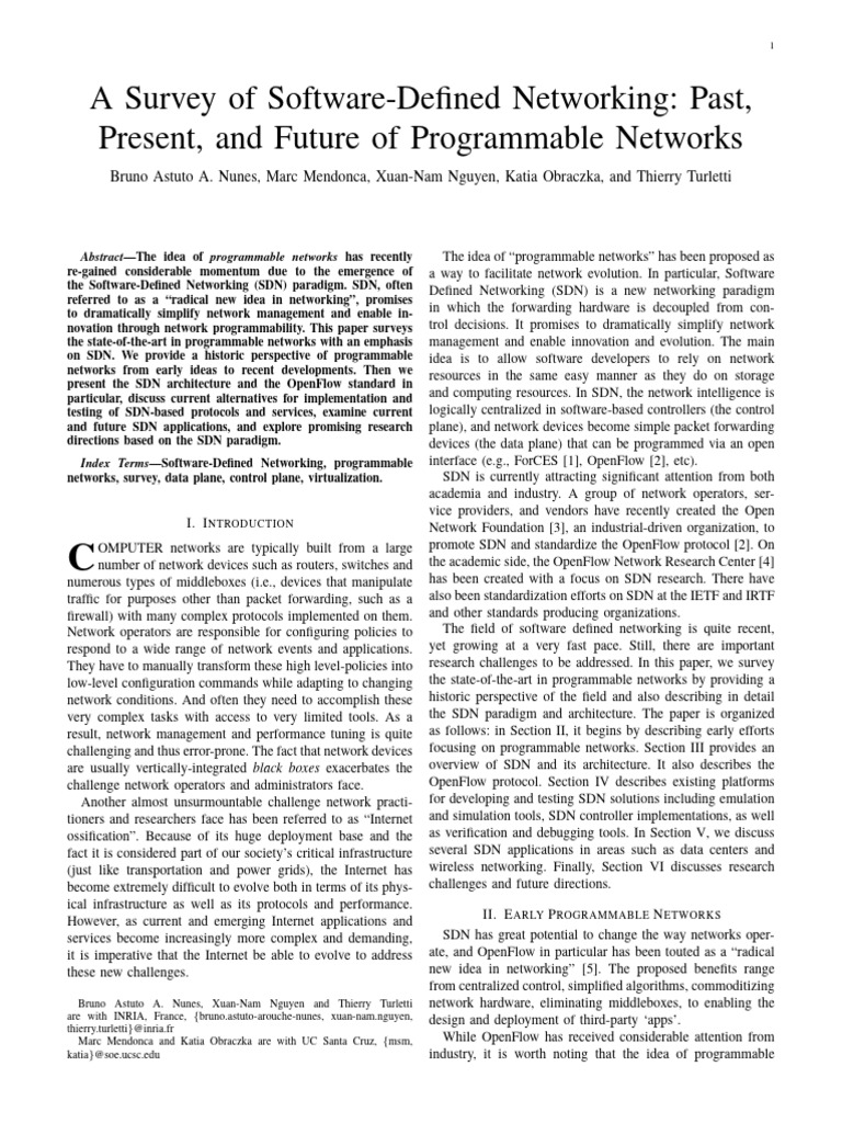 SDN | PDF | Computer Network | Network Switch