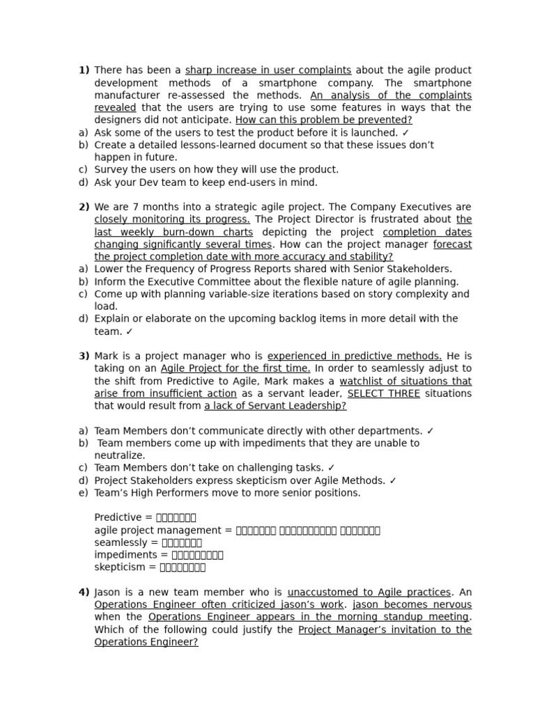 Question and Answers | PDF | Scrum (Software Development) | Agile Software Development