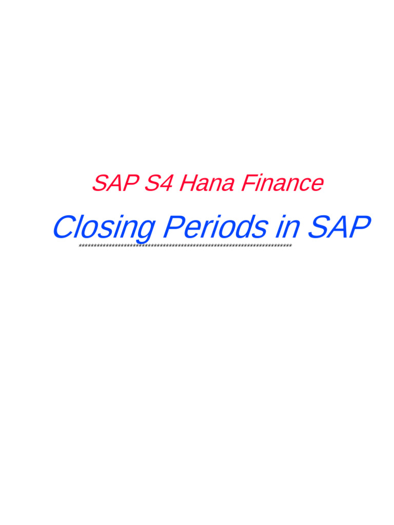 Closing Periods in | PDF