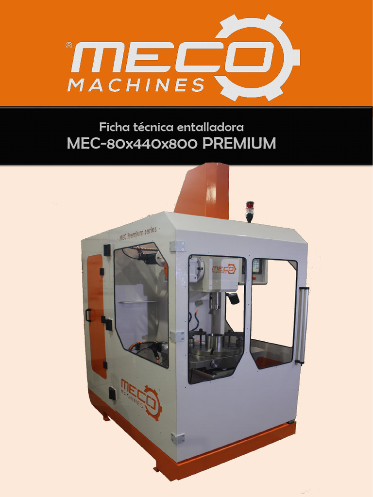 MECO Entalladora MEC 80 PREMIUM | PDF | Mecanizado