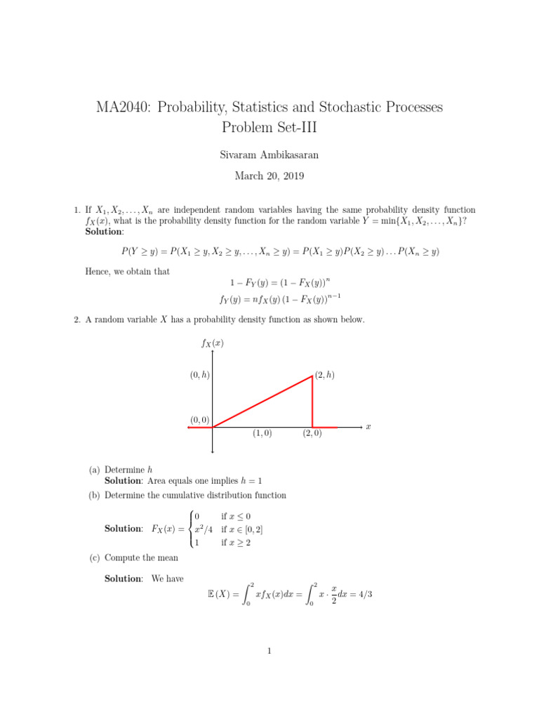 Problems_soln (2) | PDF | Probability Density Function | Random Variable