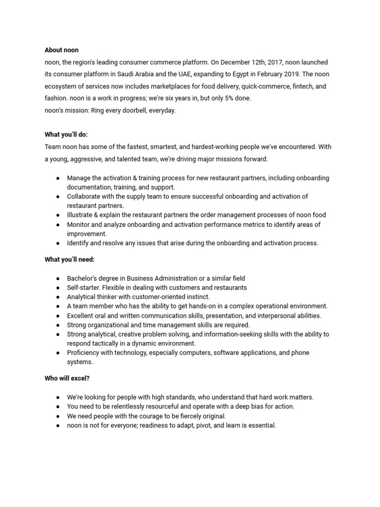 Training and activation JD (1) (1) | PDF