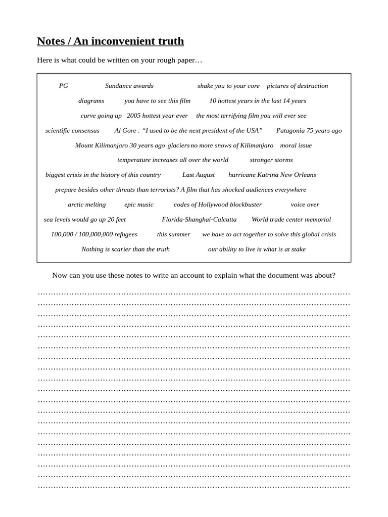 notes to paragraph exercise | PDF