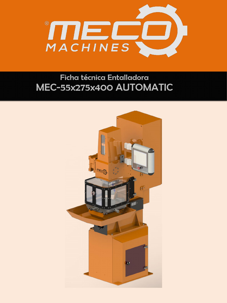 MECO Entalladora MEC 55 AUTOMATIC | PDF | Mecanizado | Herramientas