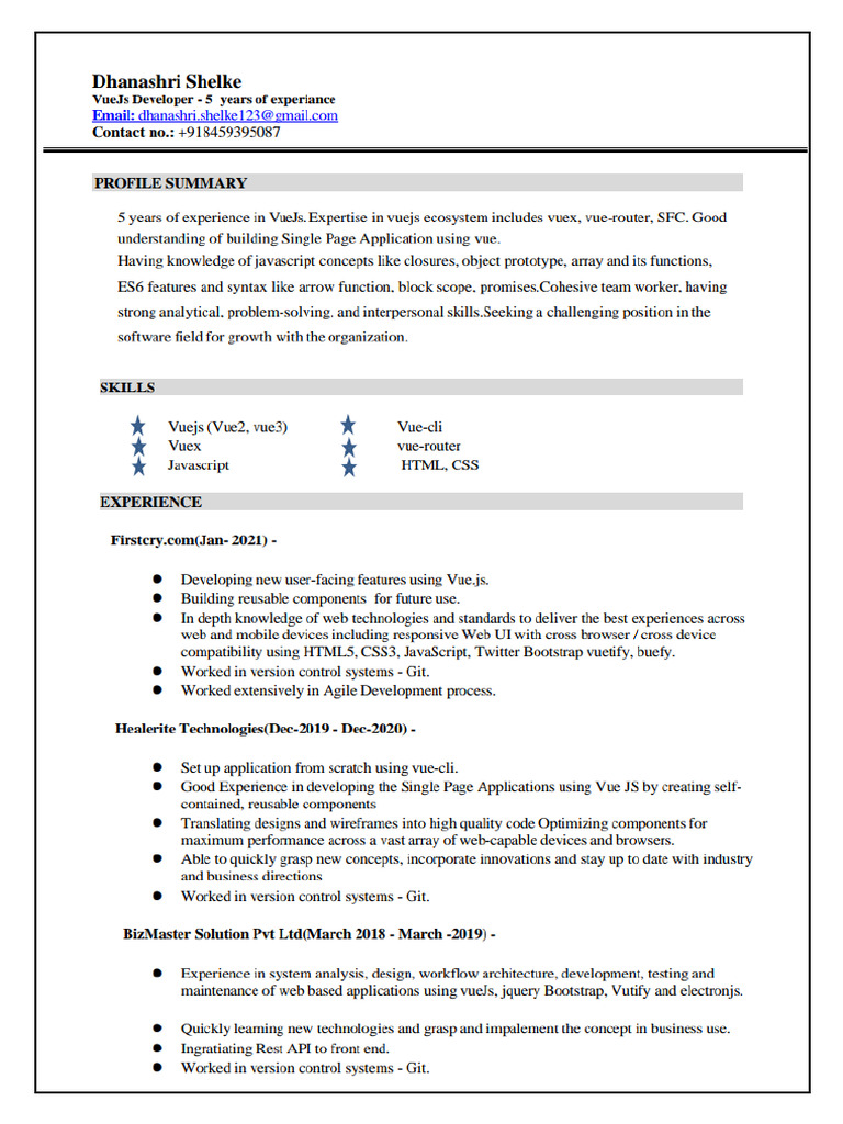 Dhanashri Shelke | PDF