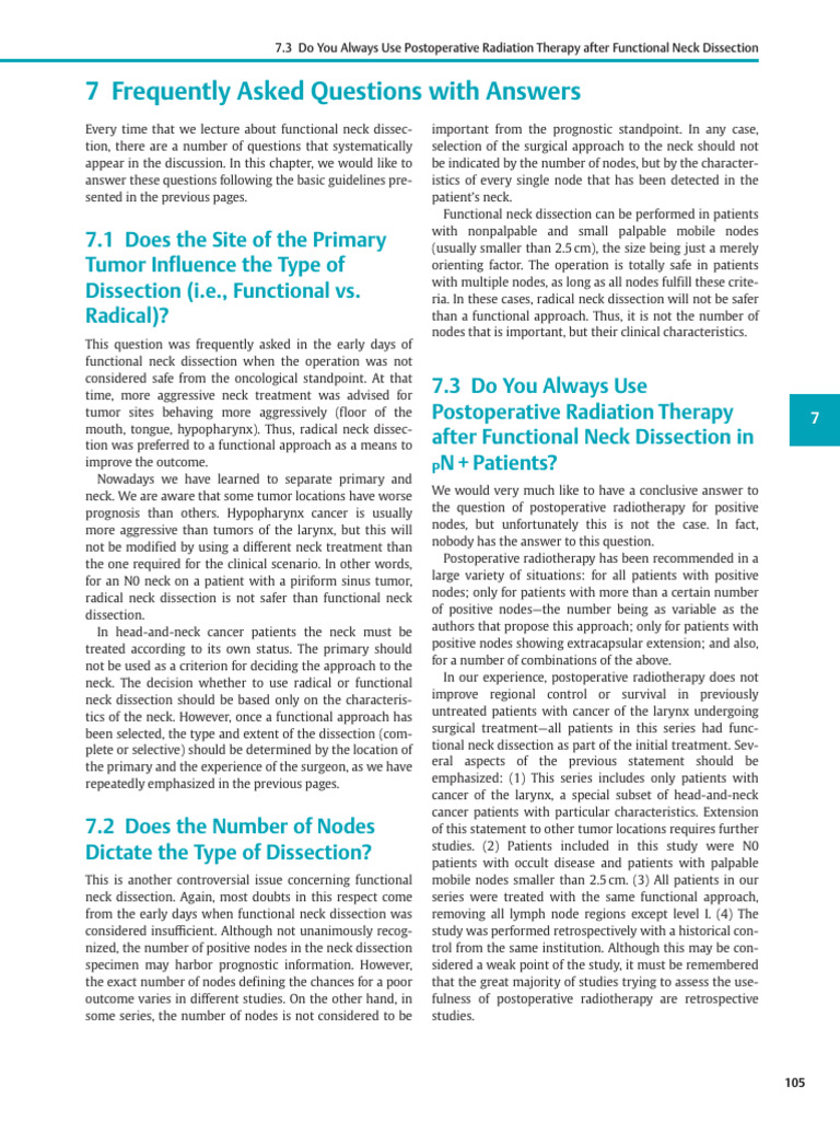 Functional and Selective Neck Dissection - (7 Frequently Asked Questions With Answers) | PDF ...