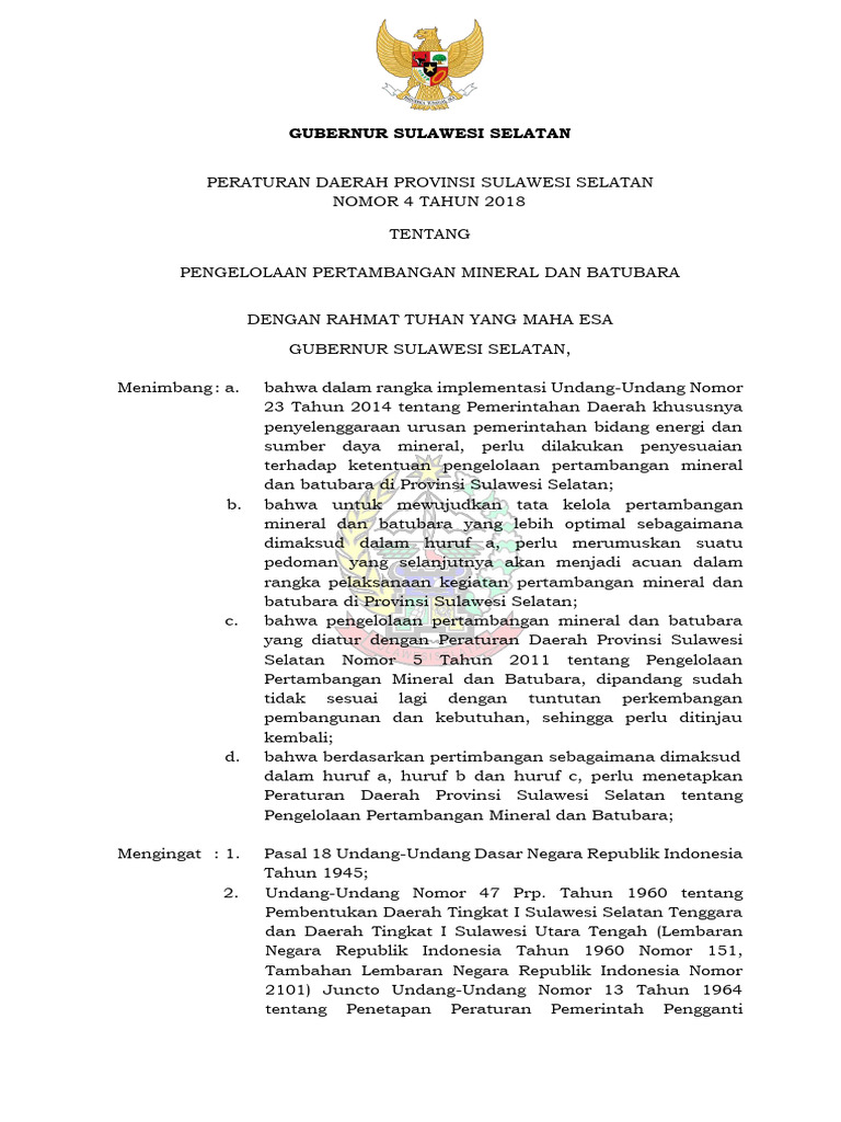 Perda No 4 Tahun 2000 | PDF