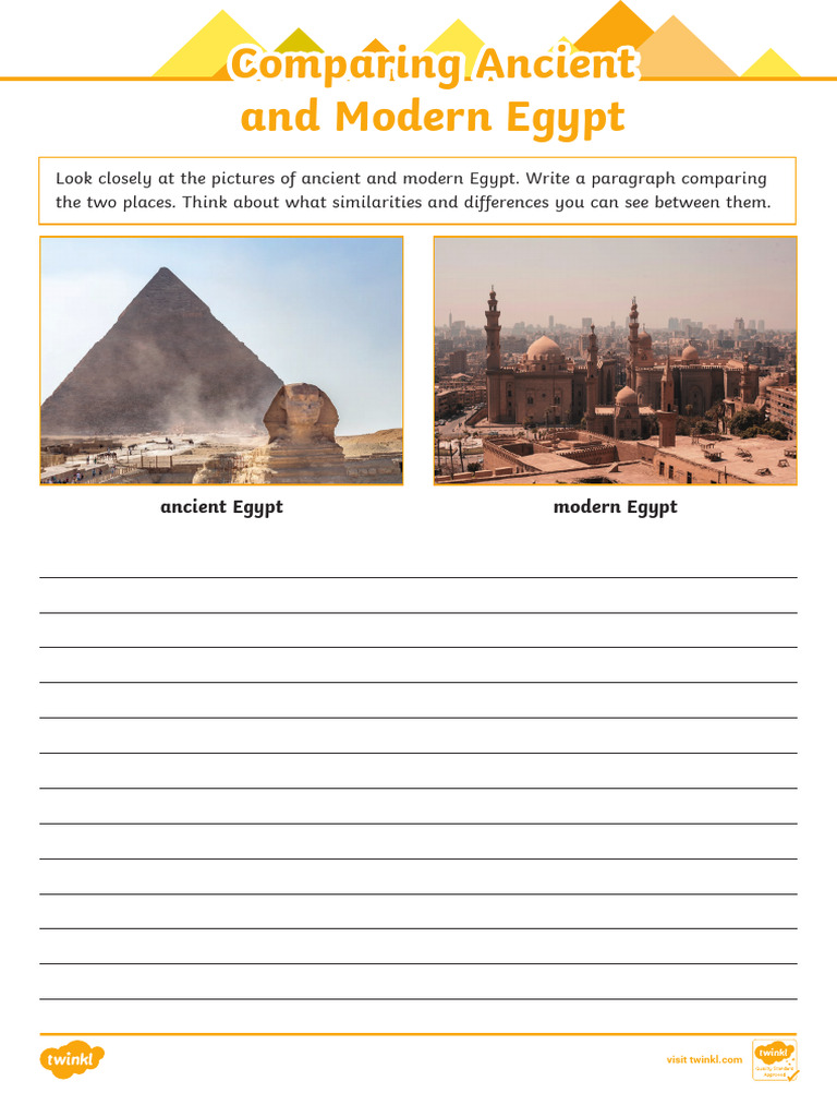 Compare Ancient and Modern Egypt Worksheet - Ver - 1 | PDF
