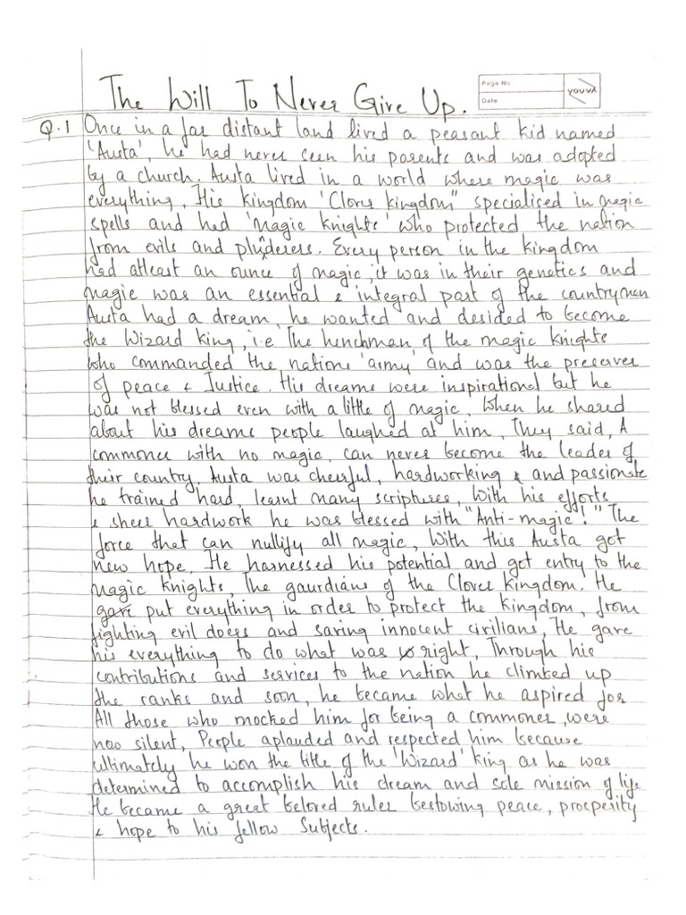 9D03 English - Story Writing | PDF