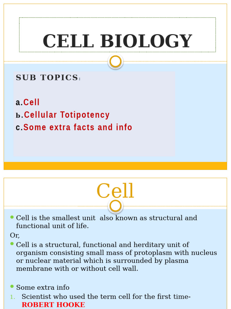Understanding Cell Biology Basics | PDF | Cell (Biology) | Cell Biology