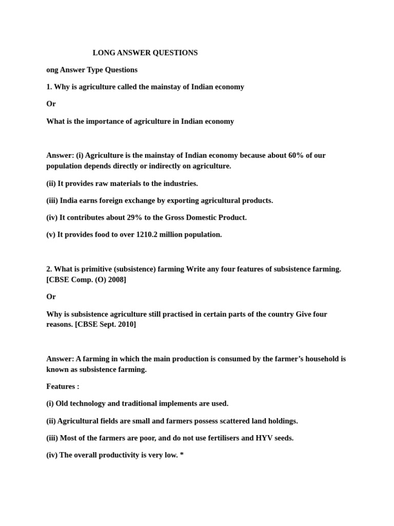 Agriculture Practice Questions | PDF | Agriculture | Soil