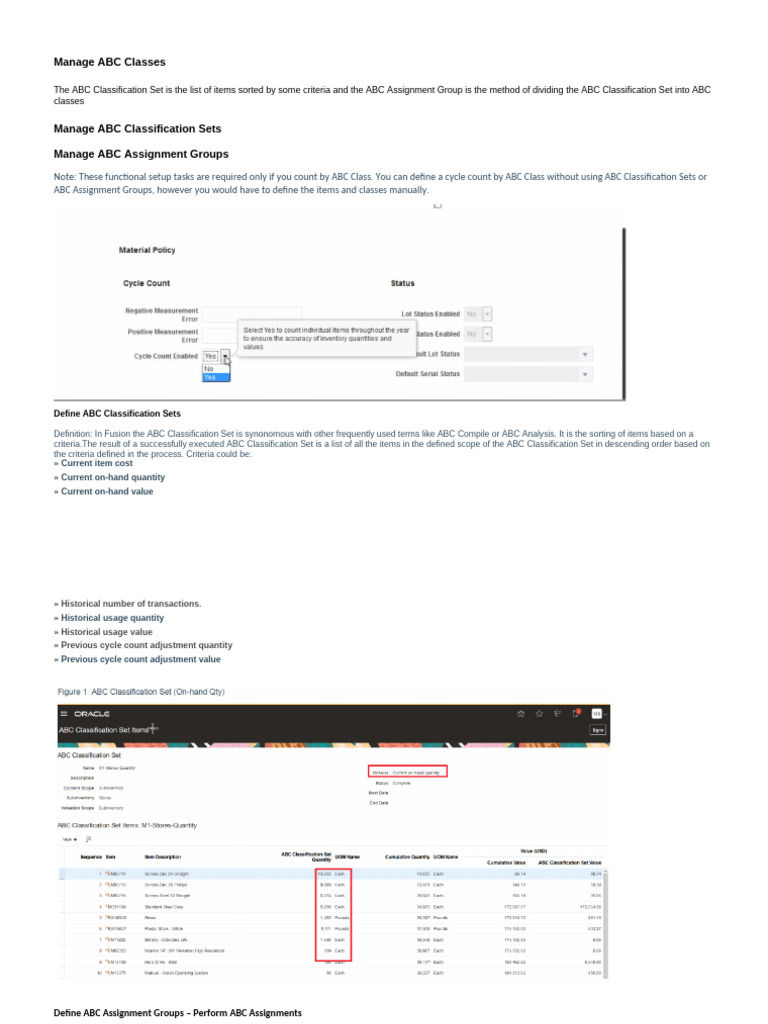 Cycle Count SC Steps | PDF