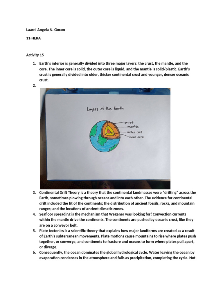 EarthSci Q4 Activity 15 | PDF